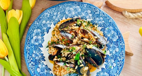 Risotto all'Astice and Mussels