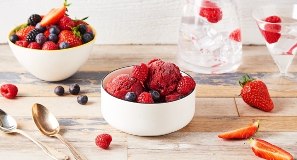 Sorbet aux fruits rouges et à la bière