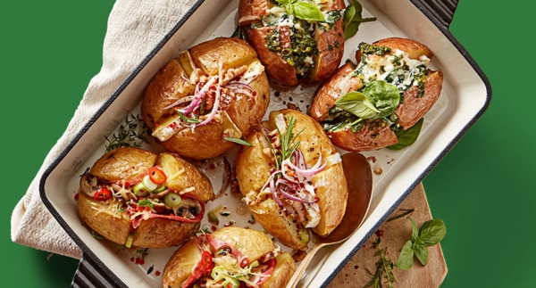 Stuffed jacket potatoes