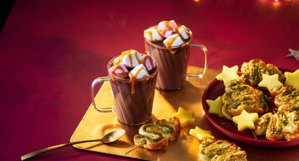 Cheesy Christmas tree puffs