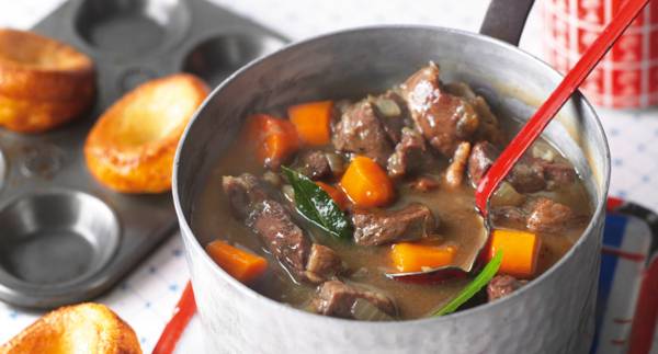 Beef and Beer Casserole with Yorkshire Pudding